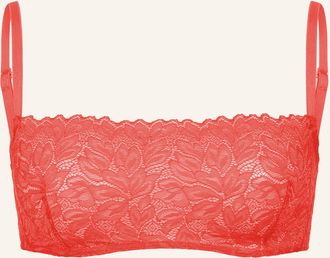 erlich textil Erlich Textil Dreamy Lace Bandeau Bralette B&uuml;gellos Aus Nachhaltiger Spitze - Verstellbare Tr&auml;ger orange