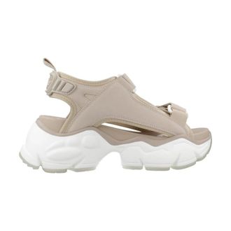 Buffalo Vegane Flache Sandalen Binary Track - - Shoes - Damen - Beige - 40 EU
