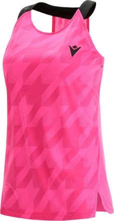 Macron Damen Padel Prime Cb Iciar Tank Woman Neon Pink/Black Printed Gaming Top, Rosa, XL