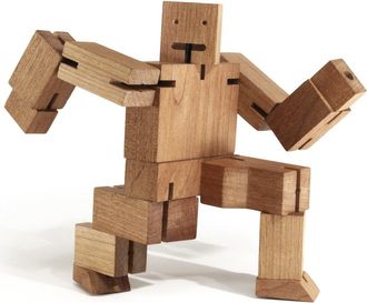 Areaware Cubebot Spielzeugroboter aus Buche, klein