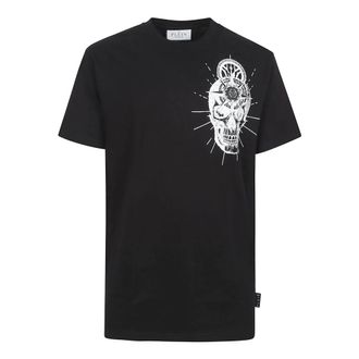 Philipp Plein Homme, Tops, Noir, Taille: XL T-shirt &agrave; col rond
