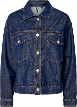 Pieces Veste en Jean PCELMA Dark Blue Denim S Dark Blue Denim S