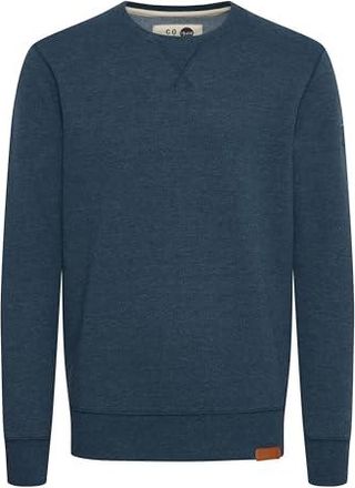 Solid SDSTrip O-Neck Homme Sweatshirt Pull à col Rond Poignets côtelés Mélange de Coton Regular Fit, Taille:XL, Couleur:Insignia Blue Melange (8991)