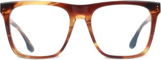 Victoria Beckham lunettes de vue à monture rayée - Marron