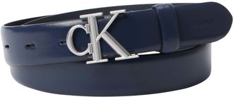 Calvin Klein Damen Round Buckle 30mm Belt Smooth Lv04f7074g G&uuml;rtel, Blue (CK Spellbound/Antique Nickel), 75