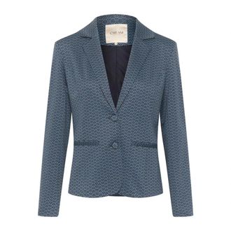 Cream Geo Dot Captain Blazer Blaue Streifen - - Jackets - Damen - Blau - S