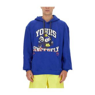 Msgm Msgm, Homme, Sweatshirts et sweats &agrave; capuche, Bleu, Taille: L Logo Sweat &agrave; capuche