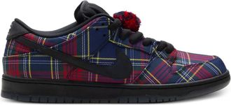 Nike SB Dunk Low tartan pompom low-top sneakers - Blau
