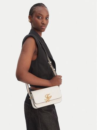 Tommy Hilfiger Handtasche Th Script Flap Crossover AW0AW18399 Wei&szlig;