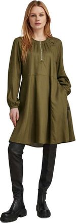 G-Star RAW Damen Short Flared Dress Long Sleeve, Grün (Dark Olive D23603-D297-C744), XXS