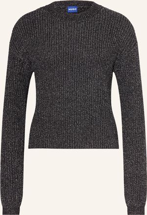 HUGO BOSS Hugo Pullover Slookiya Mit Glitzergarn schwarz