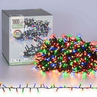 ECD Germany LED Cluster Lichterkette Bunt, 36m, 1800 LEDs, Multifunktion 8 Modi, Timer, Weihnachtsbeleuchtung f&uuml;r Innen und Au&szlig;en, Wasserfest IP44, Weihnachtsbaum
