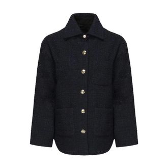 Pinko Blaue Jacke mit Sternenmuster Oversized-Passform - - Jackets - Damen - Blau - L