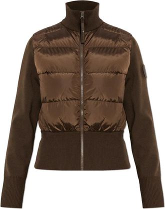 Canada Goose Femme, Pulls, Brun, Taille: 36 FR HyBridge Wide Quilt Knit Jacket Tonal Label