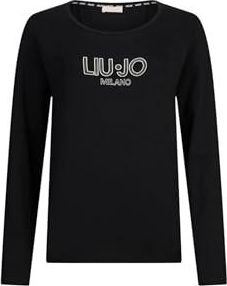 Liu Jo T-shirt pour femme, Noir E26lj12 Tf5169 Js003 S9053, Large