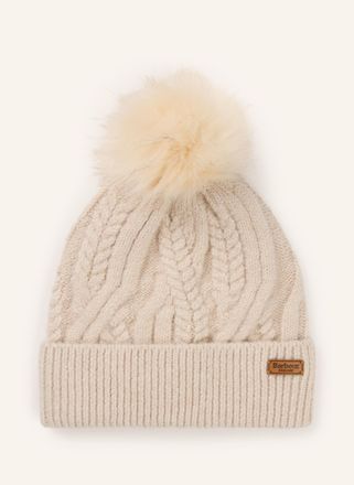 Barbour M&uuml;tze Elsdon Mit Kunstfell beige