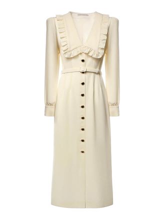 Alessandra Rich Knielanges Kleid - Creme