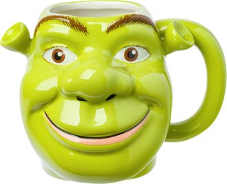 Silver Buffalo Shrek Face Grin 3D geformte Keramiktasse, 590 ml