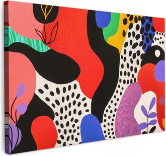 MuchoWow © Wandbilder Groß 120x80 cm XXL Schlafzimmer Home Deko Wohnung Bild Wohnzimmer Fotoleinwand Wand Bilder Leinwand Wall Decor Abstrakt - Formen - Farben