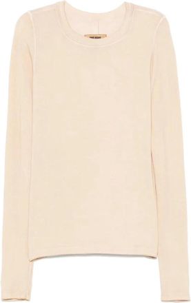 Uma Wang UMA Wang, Femme, Tops, Beige, Taille: 42 FR Deconstructed Asymmetric Short Sleeve Top