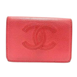 Chanel Portefeuille en cuir Pre-owned - Femme - Pre-owned - Rose - Taille: ONE Size