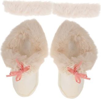 Minkissy Chaussons DHiver Pour Sabots Semelles Int&eacute;rieures Confortables Chaussons En Peluche En Fourrure Semelles Int&eacute;rieures