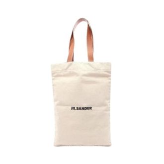 Jil Sander Pre-owned Flat Shopper Leder-Tragetasche - - Pre-owned - Damen - Beige - ONE SIZE