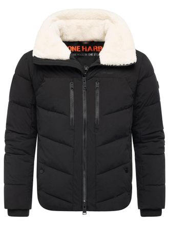 Stone Harbor Herren Steppjacke Ansello mit Teddyfleece-Kragen & Fleecefutter