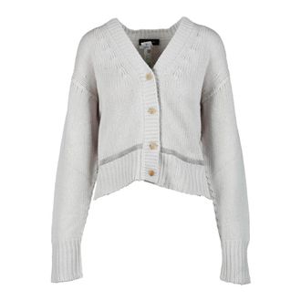 Fabiana Filippi Luxuri&ouml;se Strickjacke aus Wolle- Seide und Kaschmir - - Knitwear - Damen - Beige - XL