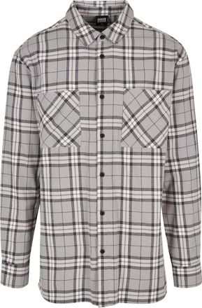 Urban Classics Hemd Lang f&uuml;r Herren (Grau/Schwarz)