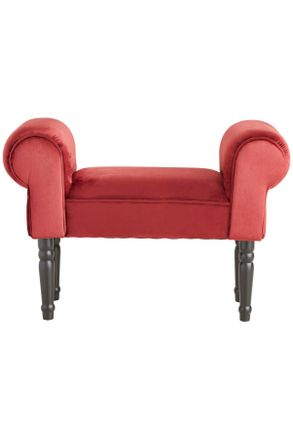 Xora Hocker, Schwarz, Weinrot, Holz, Textil, Kiefer, massiv, 76x54x30 cm, Stoffauswahl, erweiterbar (Typenauswahl), Wohnzimmer, Hocker, Sitzhocker