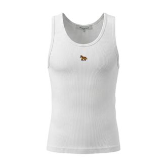 Maison Kitsun&eacute; Baby Fox Tank Top - - Tops - Damen - Wei&szlig; - L