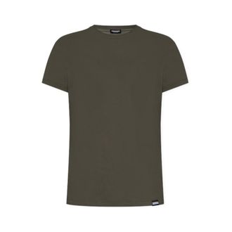 Dsquared2 Homme, Tops, Vert, Taille: XL T-shirt Décontracté en Coton Noir