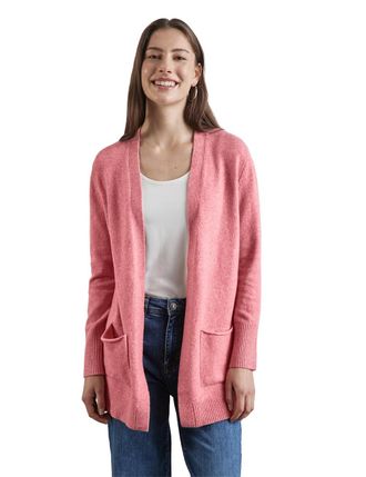Street One Damen A253842 Offener Cardigan, Sugar Coral Mel., 36 EU