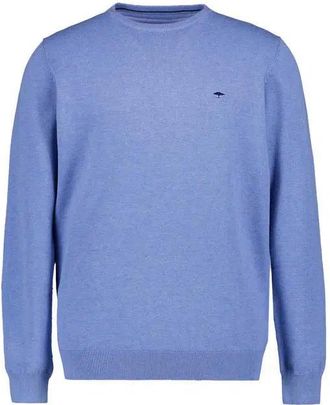Fynch-Hatton Fynch-Hatton Herren Pullover blau Baumwolle unifarben