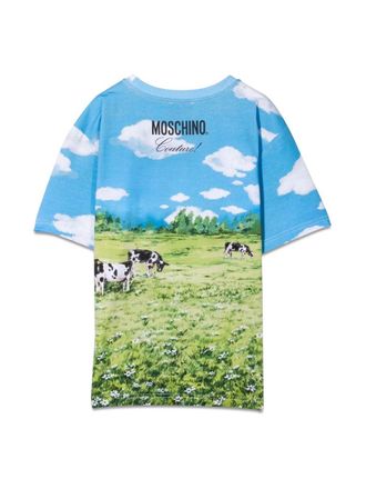 Moschino Printed Cotton T-Shirt - Multicolor