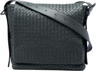 Bottega Veneta Sac bandouli&egrave;re en cuir pr&eacute;-aim&eacute; - Femme - Pre-owned - Gris - Taille: ONE Size