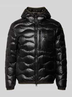 Blauer Steppjacke mit Zweiwege-Rei&szlig;verschluss Modell WAVE