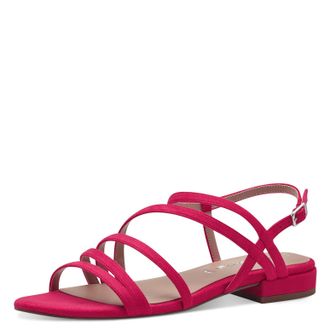 Tamaris Damen Sandalen Textil Vegan Blockabsatz Sommer; PINK/pink; 41