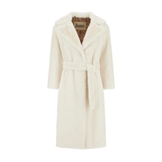 Herno Soft Faux Fur Long Coat - - Coats - Damen - Wei&szlig; - XL