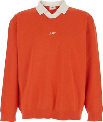 Autry Homme, Tops, Orange, Taille: S Polo Neck