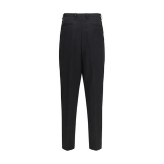 Dolce & Gabbana Wool Gabardine Trousers - Black