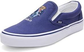 Ralph Lauren Keaton Chaussures &agrave; Enfiler en Textile imprim&eacute; pour Homme, Bleu Marine, 45 EU