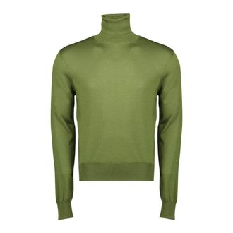 Saint Laurent Gr&uuml;ner Rollkragenpullover - - Knitwear - Herren - Gr&uuml;n - XL