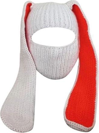 Generic Bonnet Femme Hiver Bonnet Femme Chapeau Femme Hiver Confortable Classique - Capuche Oreilles De Lapin Adulte, Tricot Douillet, Parfait pour Cadeau No&euml;