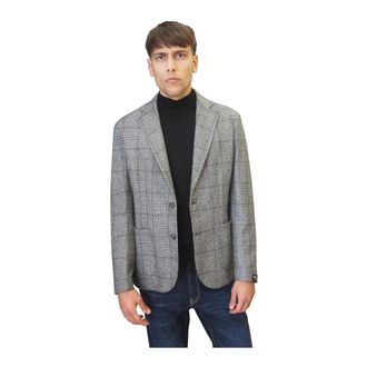 Barba Prince of Wales Wolljacke - - Jackets - Herren - Grau - 2XL
