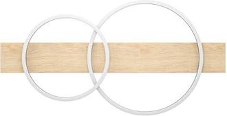 Eglo LED Deckenleuchte Boyal, 2 flammige Deckenlampe aus Holz, Metall, Kunststoff, Wohnzimmerlampe in Natur, Schwarz, Wei&szlig;, FSC zertifiziert, warmwei&szlig;, L 7