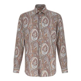 Etro Hemd aus Baumwollsatin mit floralem Paisley-Motiv - - Shirts - Herren - Mehrfarbig - 3XL
