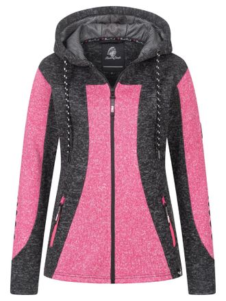 Rock Creek Damen Jacke Fleecejacke &Uuml;bergangsjacke Windbreaker Fleece Jacken Outdoorjacke Stehkragen Damenjacke Melange Fleecejacke Sweatjacke Pullover D-504 Pink
