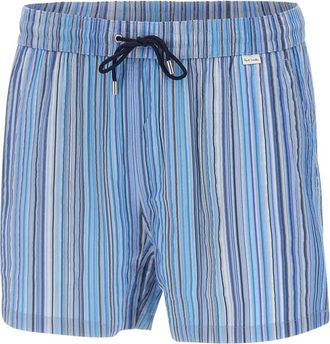 Paul Smith Homme, Maillots de bain, Bleu, Taille: XL Jacquard Signature Swim Shorts